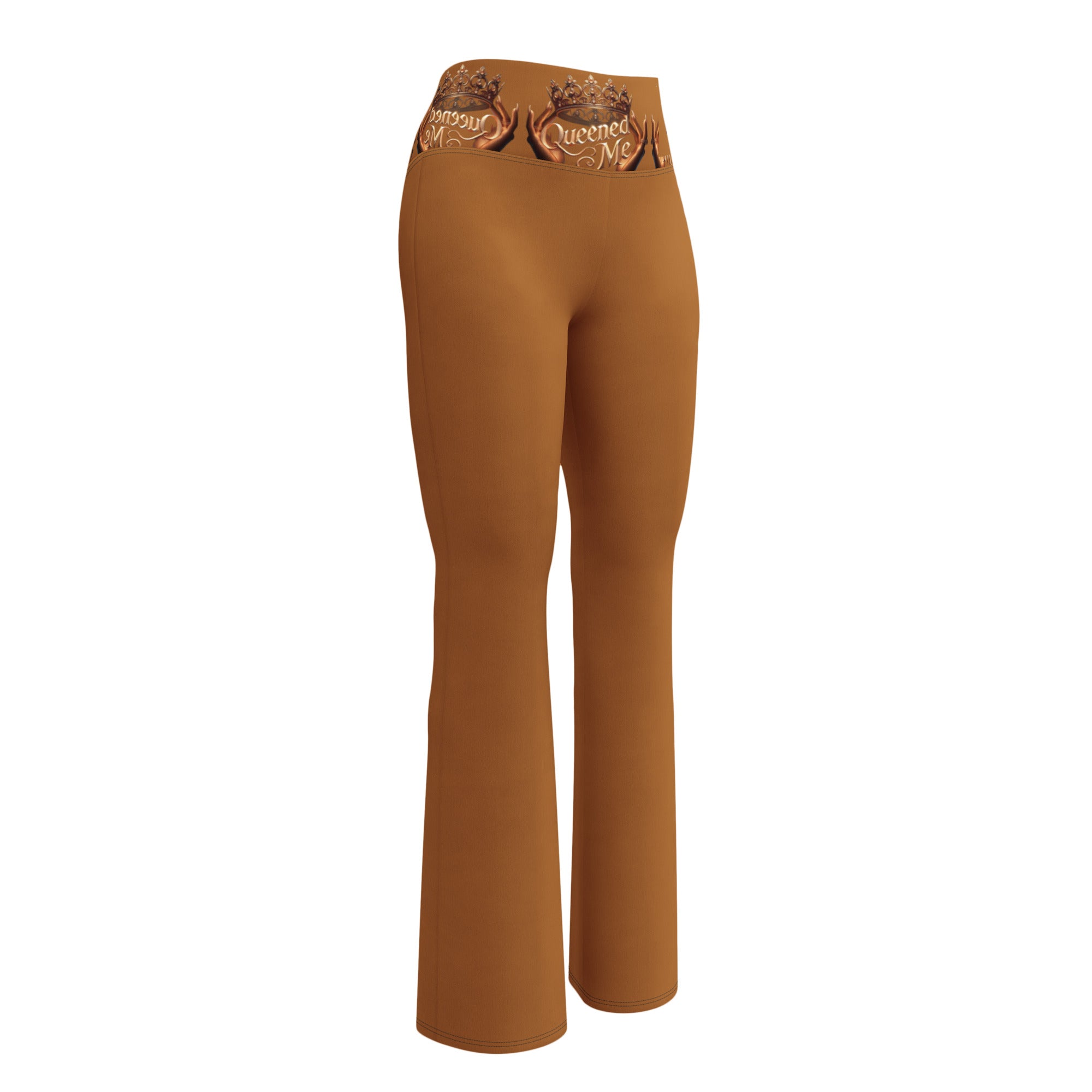Queened Me (Caramel) Flare Leggings – God Made Designs