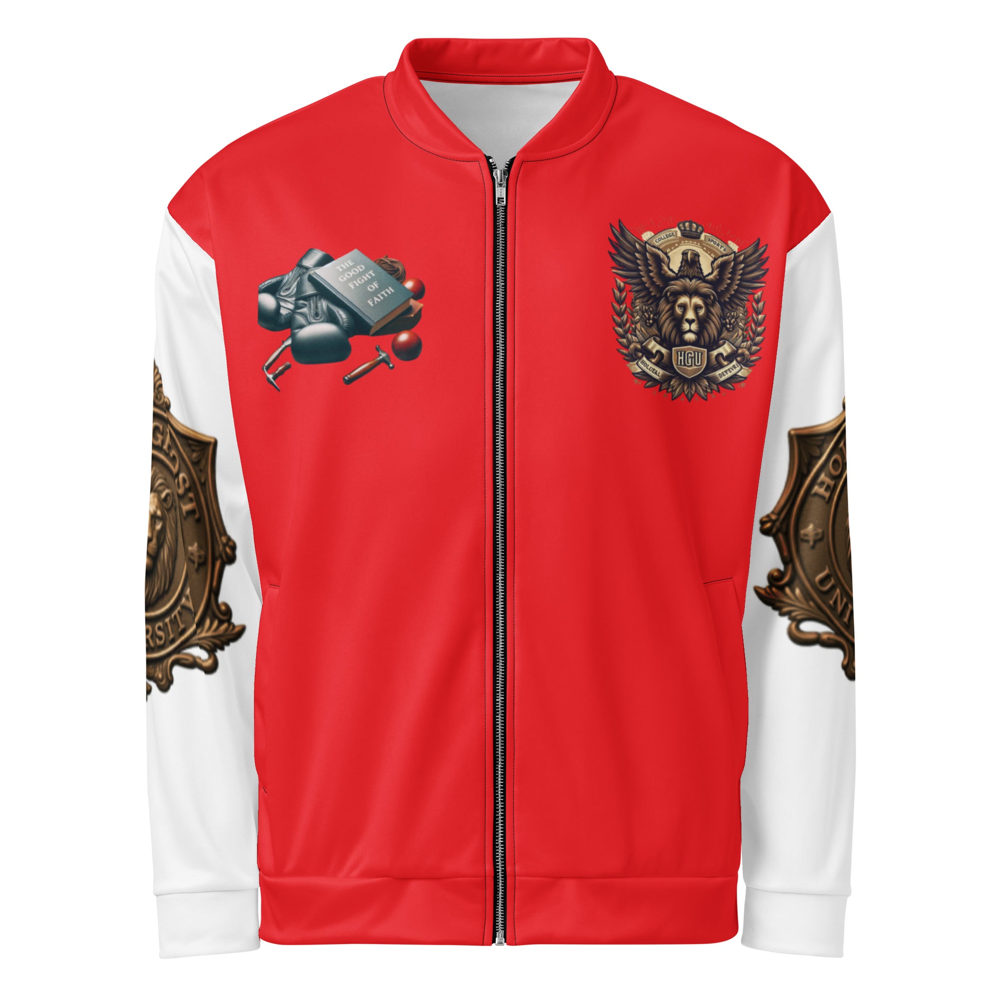 Holy Ghost University (HGU) Red Bomber Jacket – God Made Designs