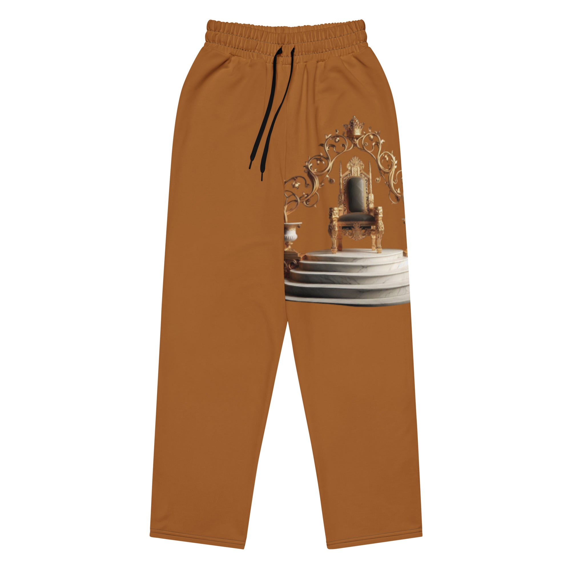 Own Your Throne Men's Rich Gold Wide-leg Joggers – God Made Designs
